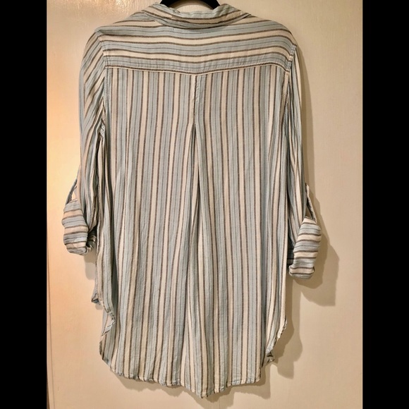 Velvet Heart | Tops | Velvet Heart Pale Blue Striped Shirt | Poshmark